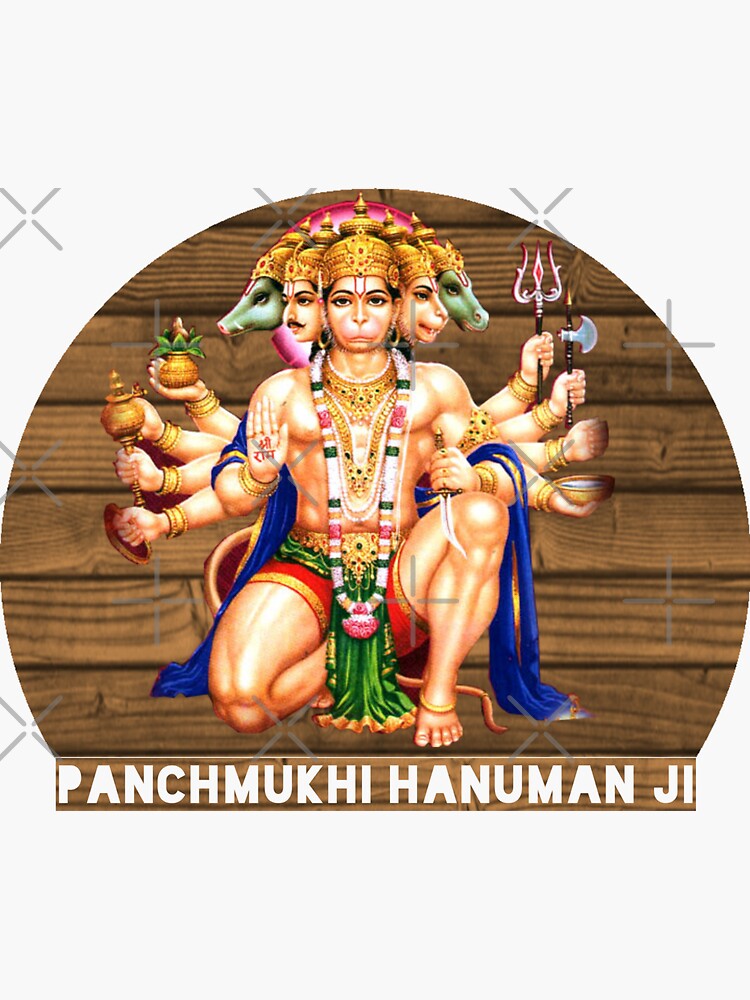 " Panchmukhi Hanuman ji" Sticker for Sale by aruvanita | Redbubble