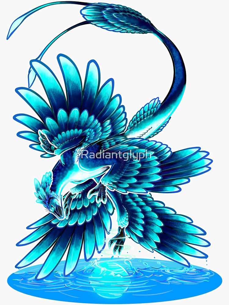 "Faerie Dinosaurs - Microraptoria [White]" Sticker by Radiantglyph | Redbubble
