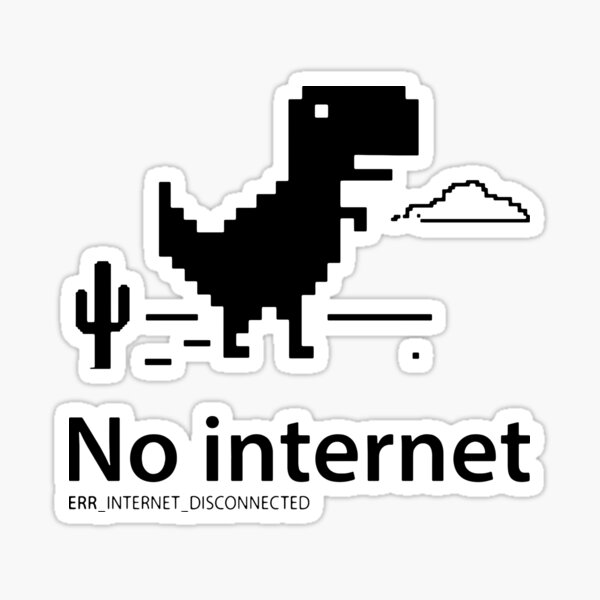 "No Internet Connection" Sticker for Sale by Erlin Rudho | Redbubble
