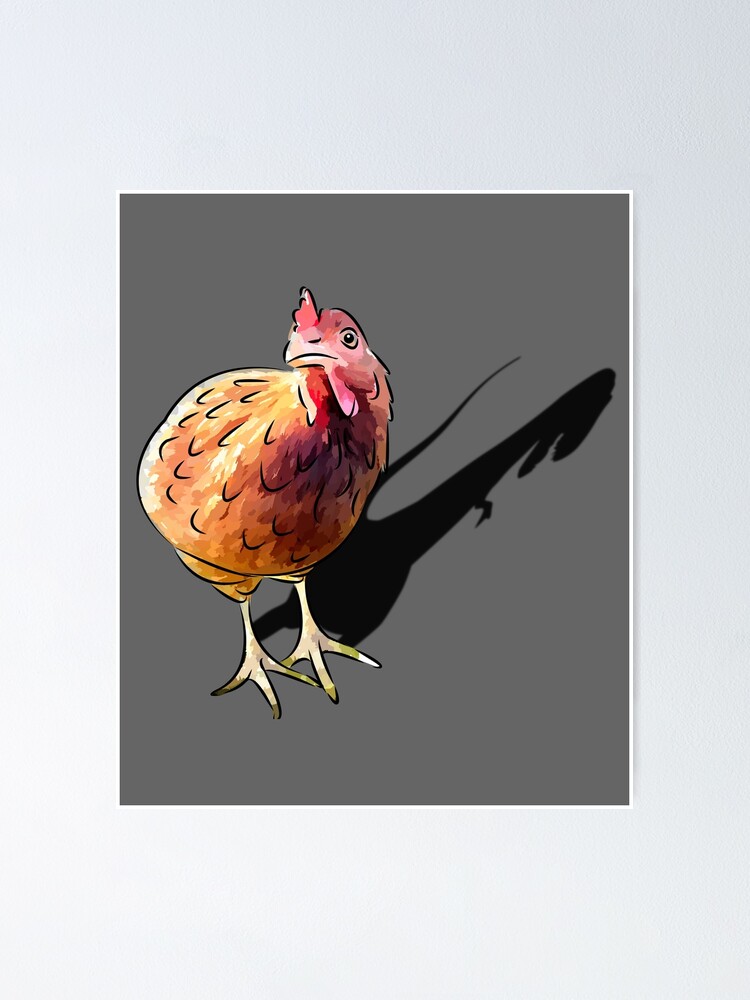 Póster «Abraza tu lado salvaje, pollo adorable, dinosaurio de gallina ...