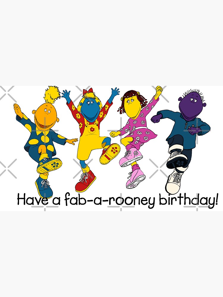 "Tweenies birthday card characters " Sticker for Sale by surprisetime ...