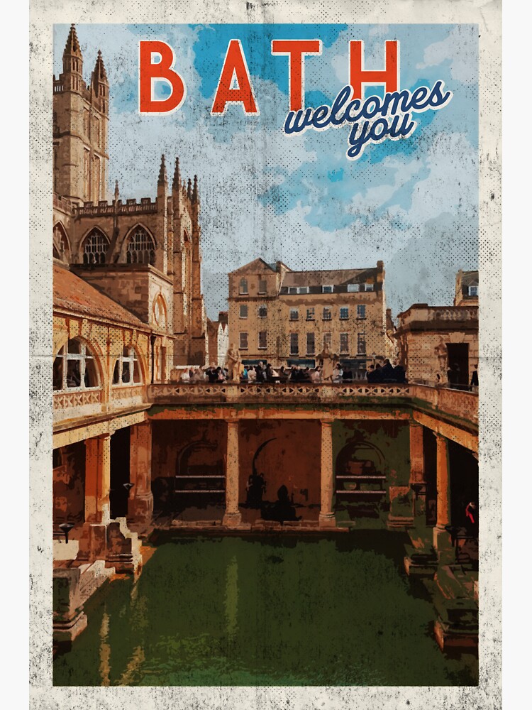 "Vintage Bath travel poster retro" Sticker for Sale by TheBritishShop ...