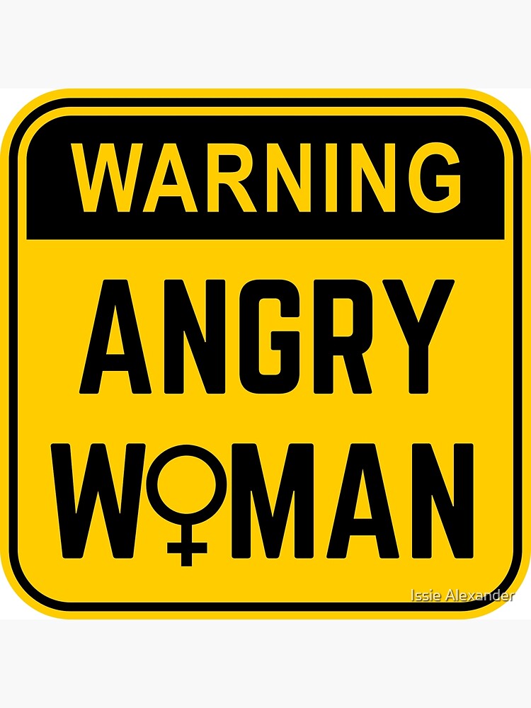 Lámina artística «Señal de advertencia. Angry Woman - Colección Mujer ...