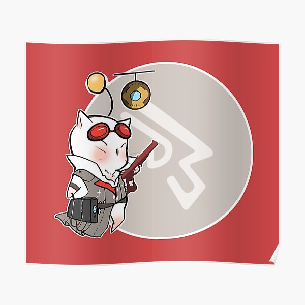 "MACHINIST MOOGLE FFXIV " Poster by Oreen | Redbubble