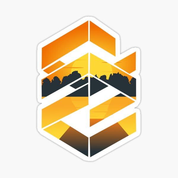 "Geometric sunset symbol " Sticker for Sale by Designs-RZ | Redbubble