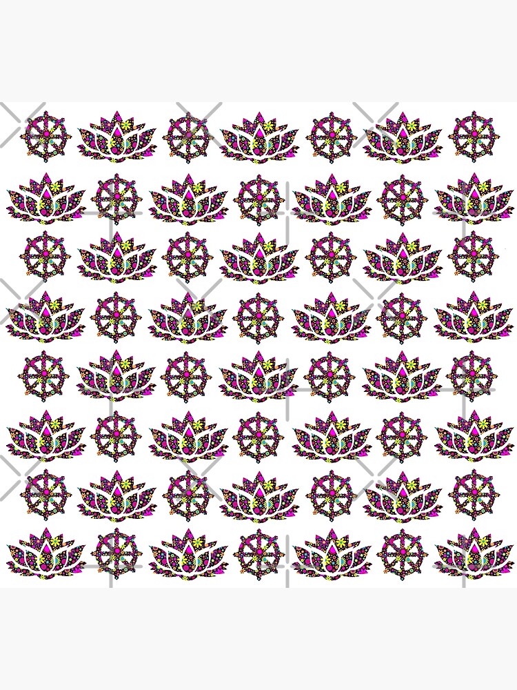 "Lotus Flower and Dharma Wheel" Photographic Print by Solsunx | Redbubble