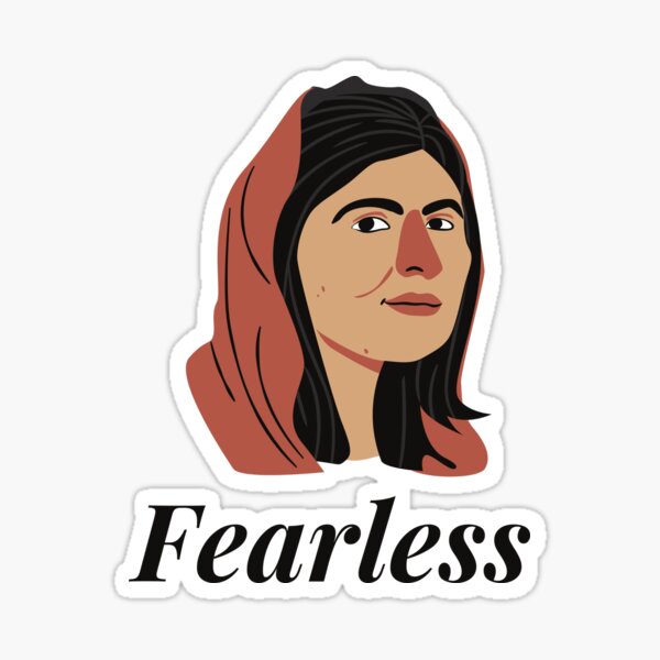 "Fearless Malala" Sticker for Sale by TheEmilyBrown | Redbubble
