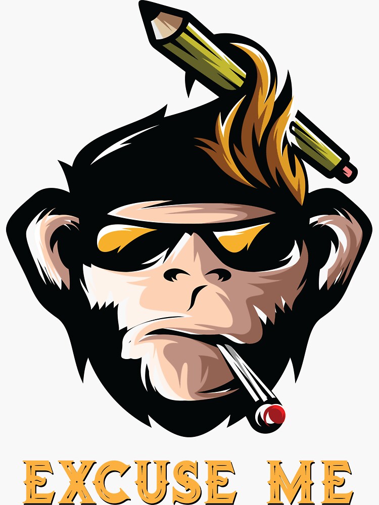 "Excuse me ! Funny cartoon for your T-shirt and others" Sticker for ...