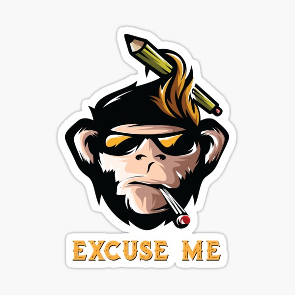 "Excuse me ! Funny cartoon for your T-shirt and others" Sticker for ...
