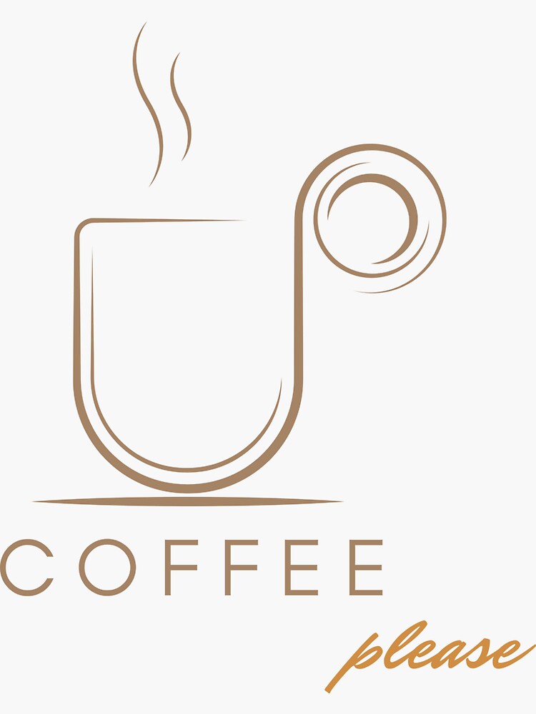 "Coffee please " Sticker by enjoysirilakrs | Redbubble