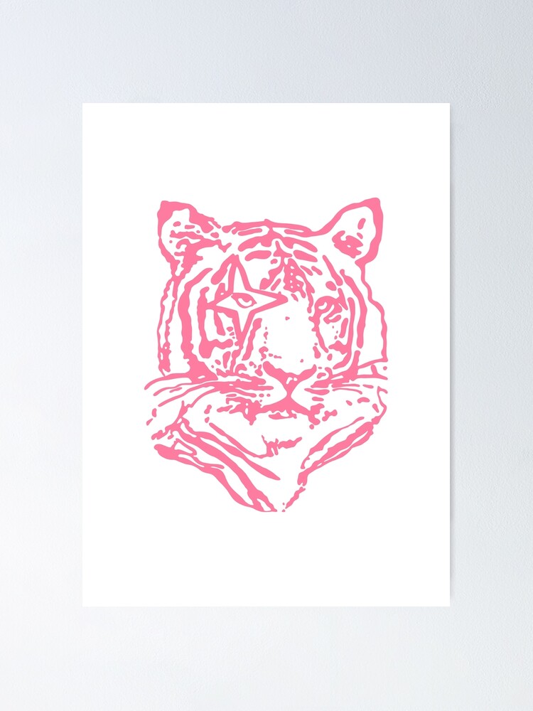 "hot pink tiger" Poster by lizziesumner | Redbubble