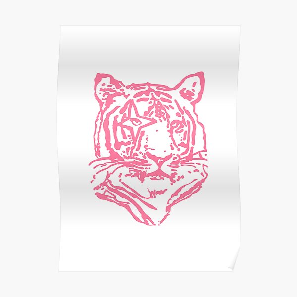 "hot pink tiger" Poster by lizziesumner | Redbubble