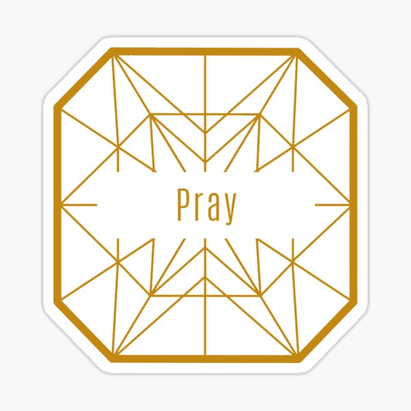 "pray" Sticker for Sale by JonahsFactory | Redbubble