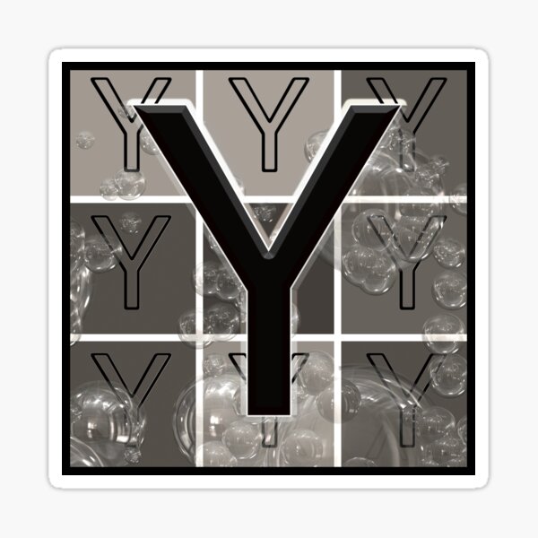"Uppercase Y" Sticker for Sale by leobrix | Redbubble