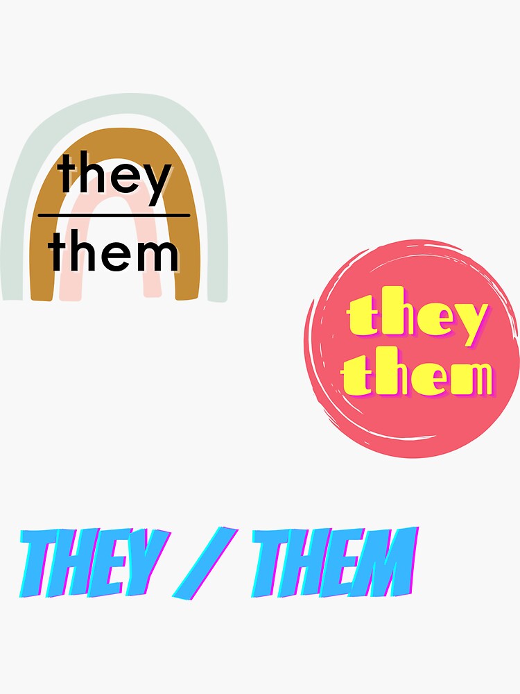 "They Them Sticker Pack" Sticker for Sale by beccamax | Redbubble