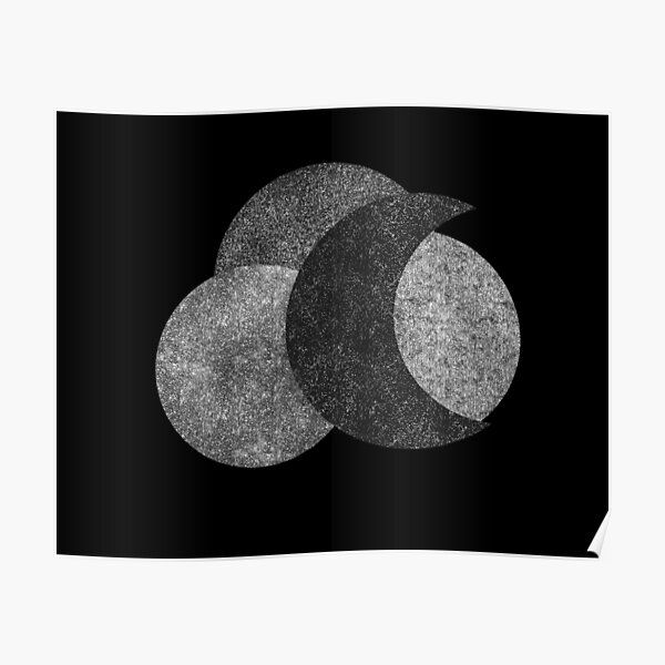"Silver Metallic Moon & Planets glitter design" Poster by Lucky-Town ...