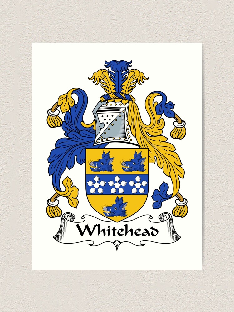 "Whitehead Coat of Arms / Whitehead Family Crest" Art Print for Sale by ...