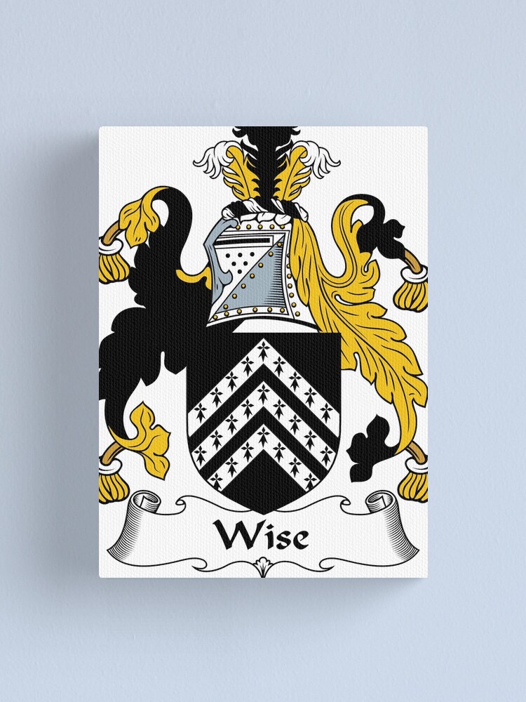"Wise Coat of Arms / Wise Family Crest" Canvas Print for Sale by ...