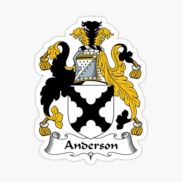 "Anderson Coat of Arms / Anderson Family Crest" Sticker for Sale by ...