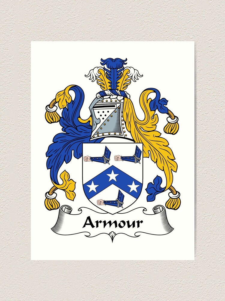 "Armour Coat of Arms / Armour Family Crest" Art Print for Sale by ...