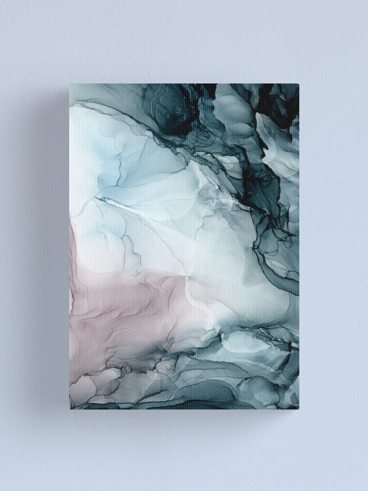 "Blush and Tides Abstract Ocean Flow " Canvas Print for Sale by ...
