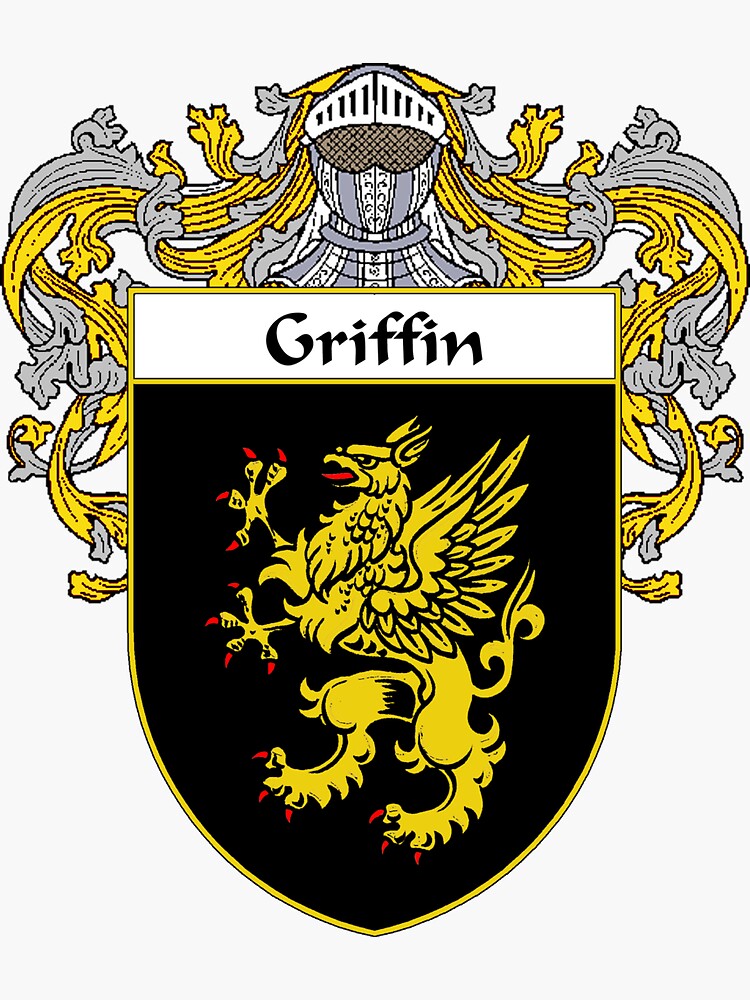 "Griffin Coat of Arms/Family Crest" Sticker for Sale by IrishArms ...