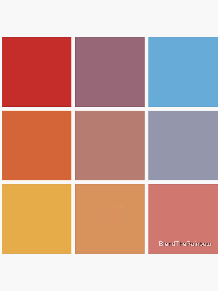 "AJR Inspired Color Palette" Sticker by BlendTheRainbow | Redbubble