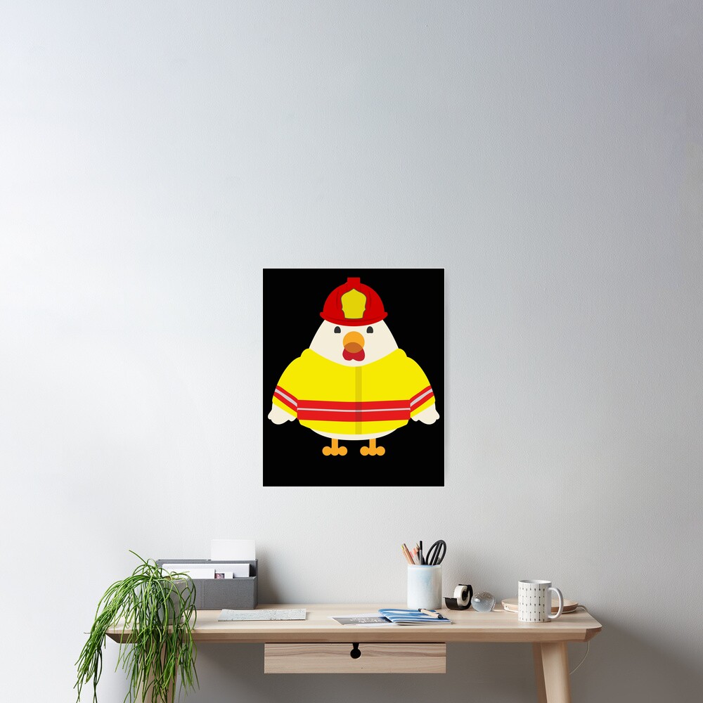 "Firefighter Chicken Firefighter Chicken Comic" Poster for Sale by ...