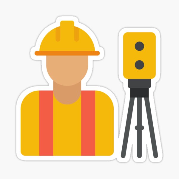 "Surveyor total station" Sticker for Sale by Engineer-Merch | Redbubble