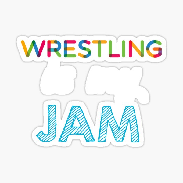 "Wrestling is my Jam. Funny Wrestling Design" Sticker by Custom365 ...