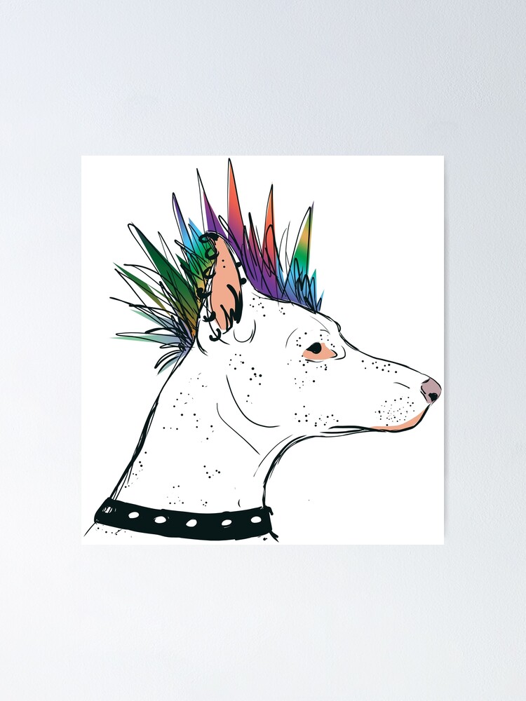 "Punk Rock Dog" Poster for Sale by kapirotex | Redbubble