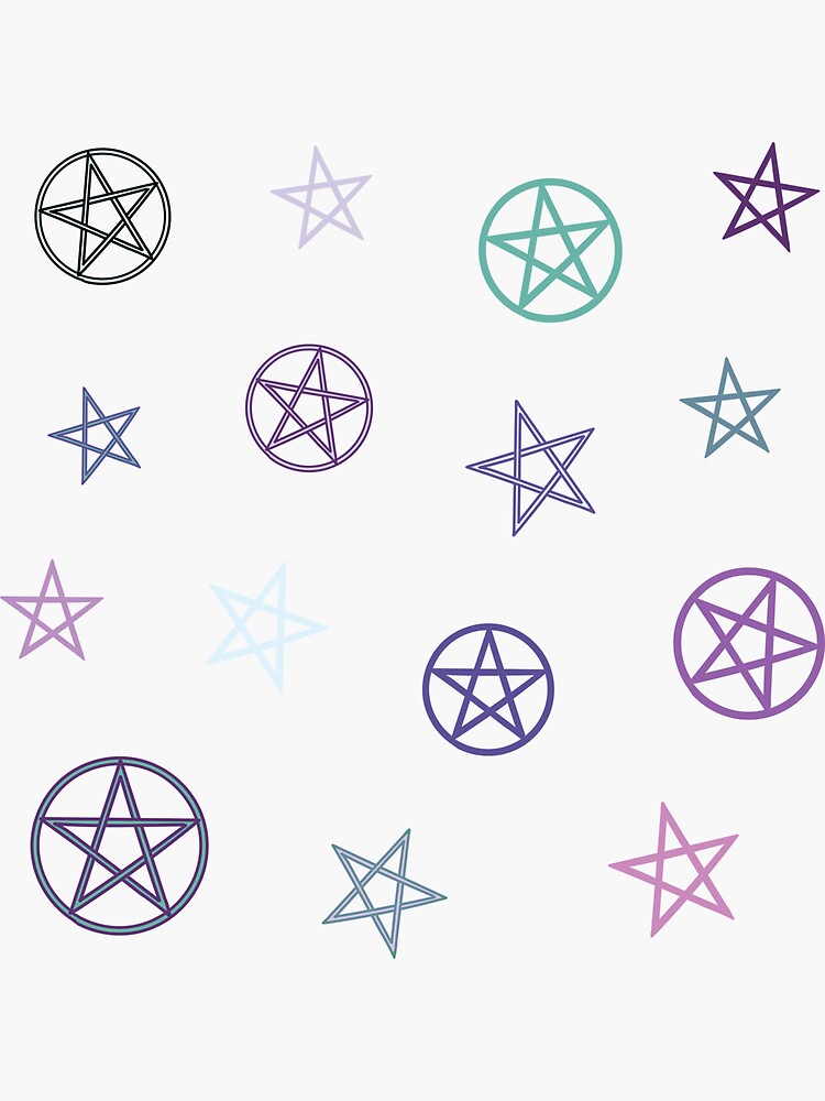 "Pentagram Pack" Sticker for Sale by TaraAnouk | Redbubble