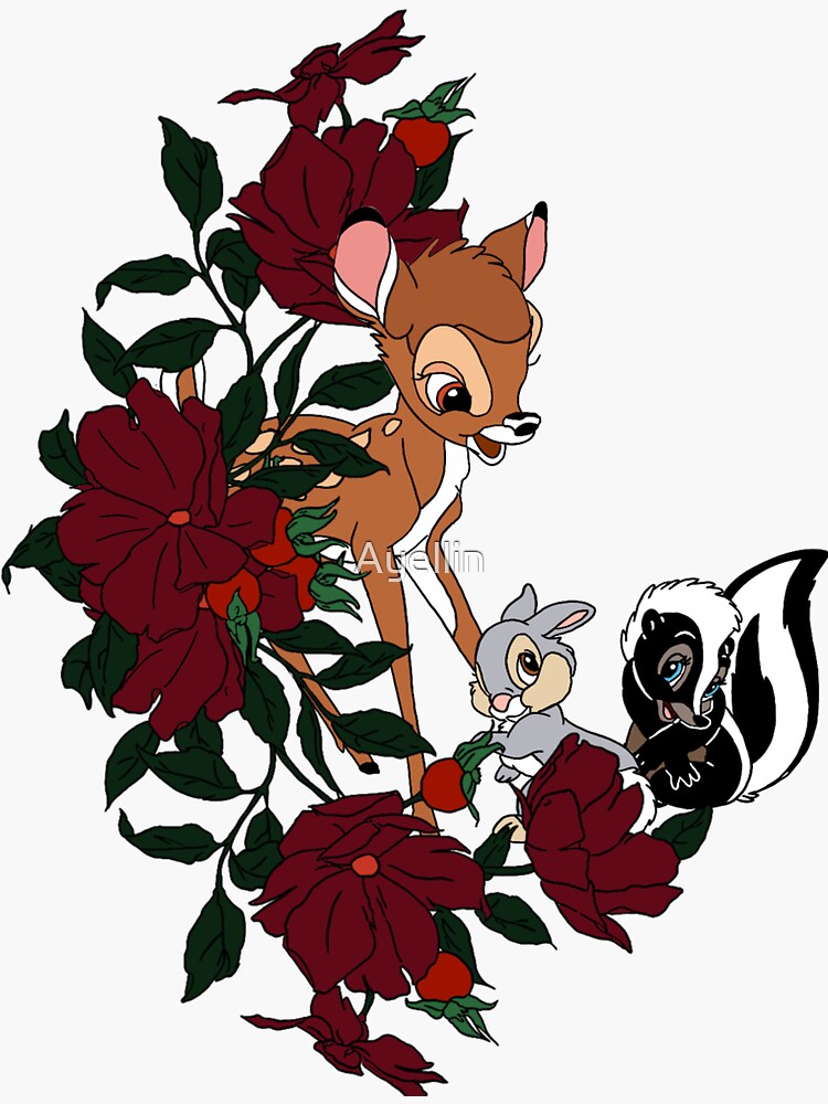 "Bambi and friends" Sticker for Sale by Ayellin | Redbubble