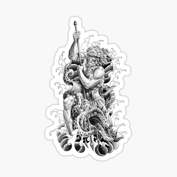 "Poseidon" Sticker by CLC54 | Redbubble