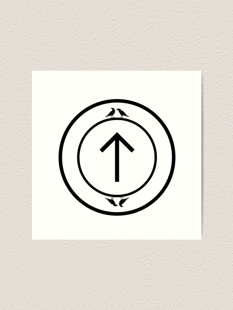 "Tiwaz - Raven White - Norse Rune - Viking Rune - Ancient Alphabet" Art ...