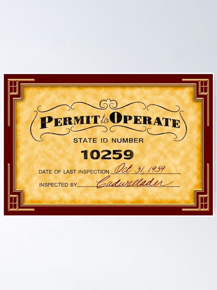 "Elevator Permit to Operate" Poster by Sunshone2 | Redbubble