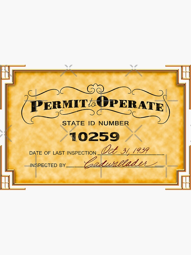 "Elevator Permit to Operate" Sticker by Sunshone2 | Redbubble