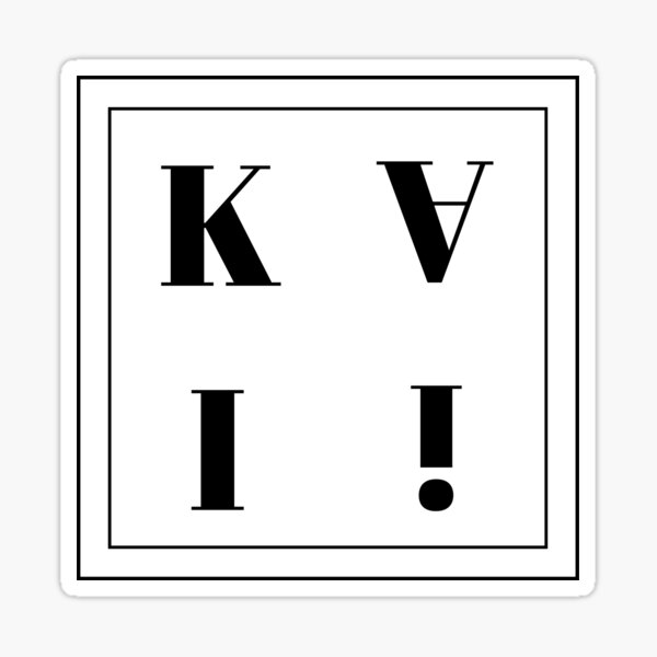 "KVI! Graphic Logo (Double Square Version)" Sticker by GarciaThe3rd ...