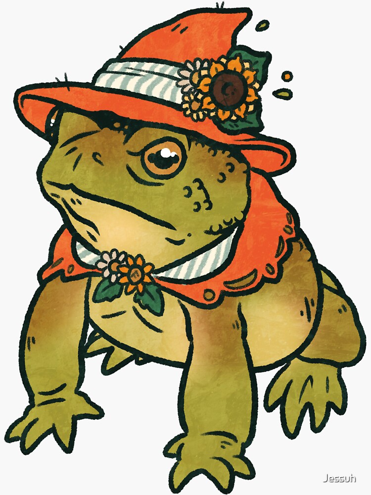 "Magical Toad Witch" Sticker for Sale by Jessuh | Redbubble
