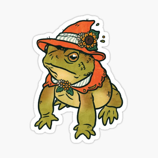 "Magical Toad Witch" Sticker for Sale by Jessuh | Redbubble