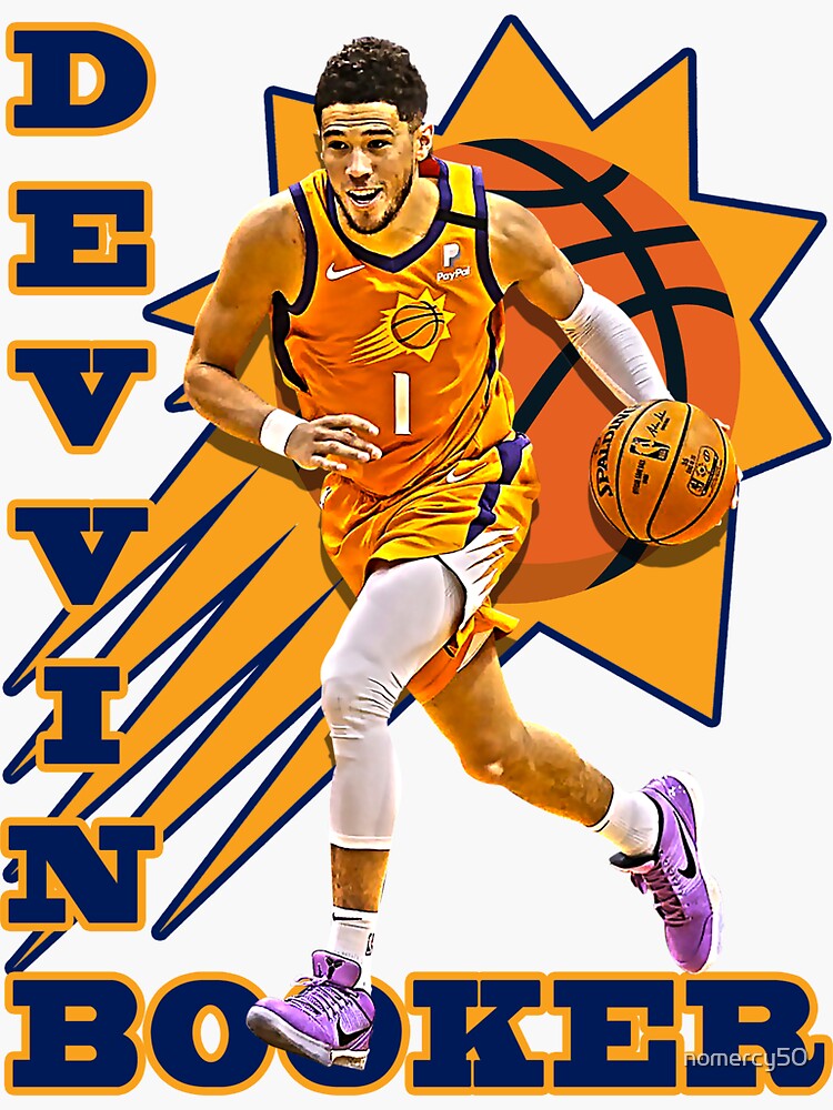 "Devin Booker "Tribute" D-1 Shirt" Sticker by nomercy50 | Redbubble
