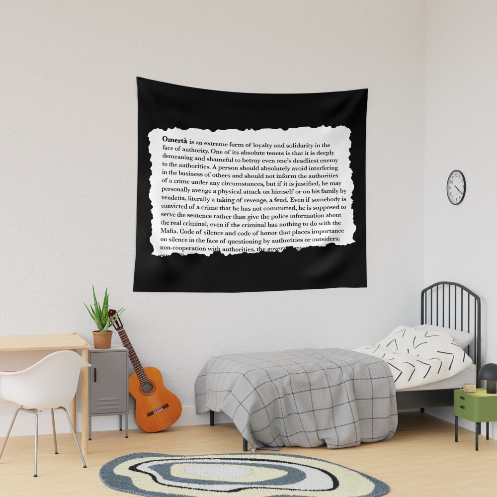 "Omerta Code of silence - form of loyalty and solidarity" Poster for ...