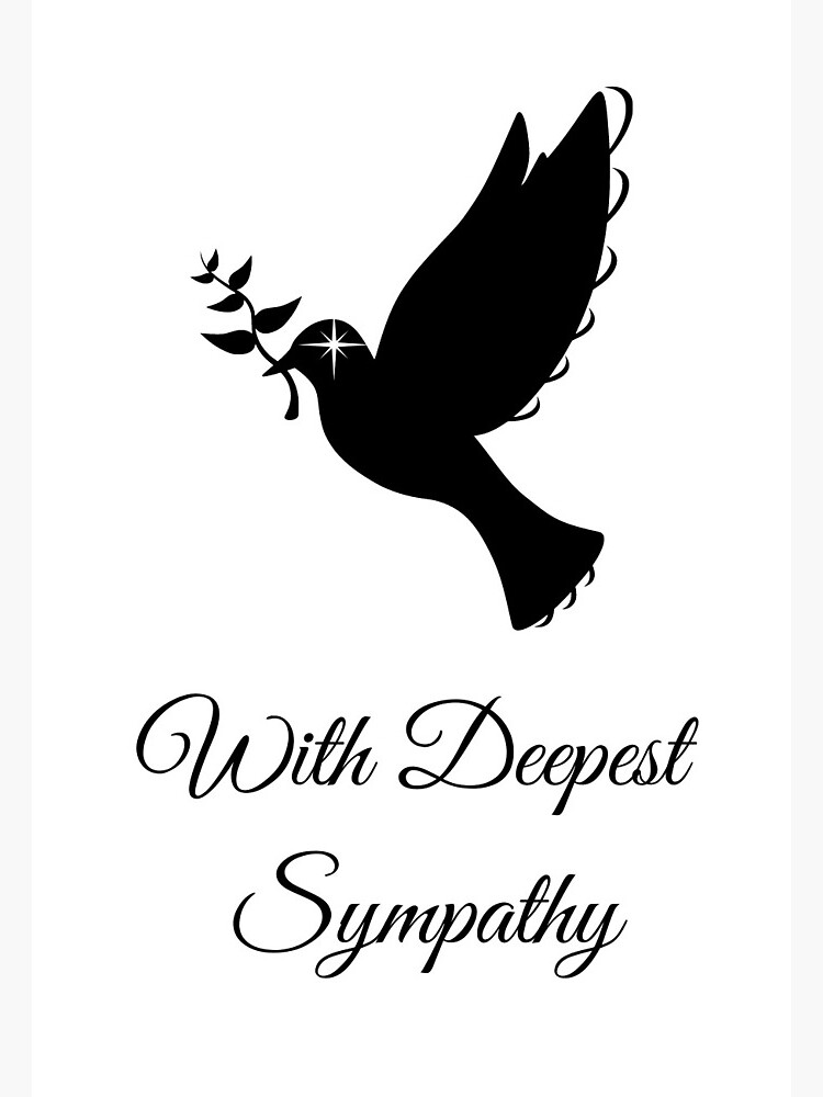 "Loving Memory Of - with Deepest Sympathy Dove" Greeting Card for Sale ...