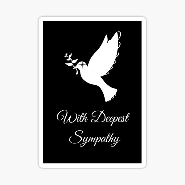 "Loving Memory Of - with Deepest Sympathy Dove" Sticker for Sale by ...