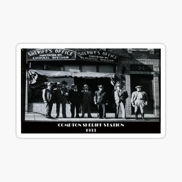 "Compton Sheriff Station " Sticker for Sale by lawrencebaird | Redbubble