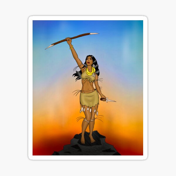 "Princess Ulele Native American " Sticker by ruzzell-m | Redbubble