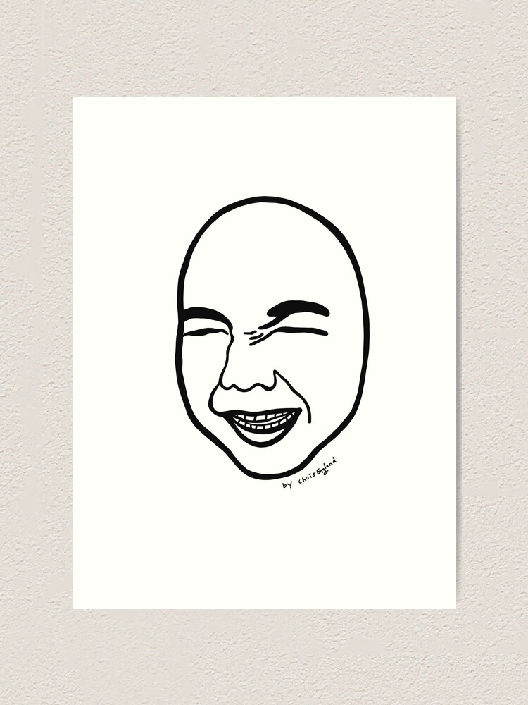 "Cheeky smile face" Art Print for Sale by ChoisEngland | Redbubble