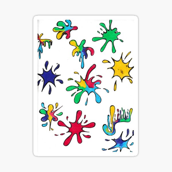 "Paint Splatters" Sticker for Sale by StarZ33 | Redbubble