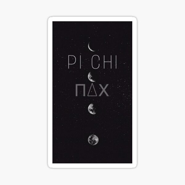 "Pi Delta Chi Moon Phases" Sticker by pine-apple99 | Redbubble