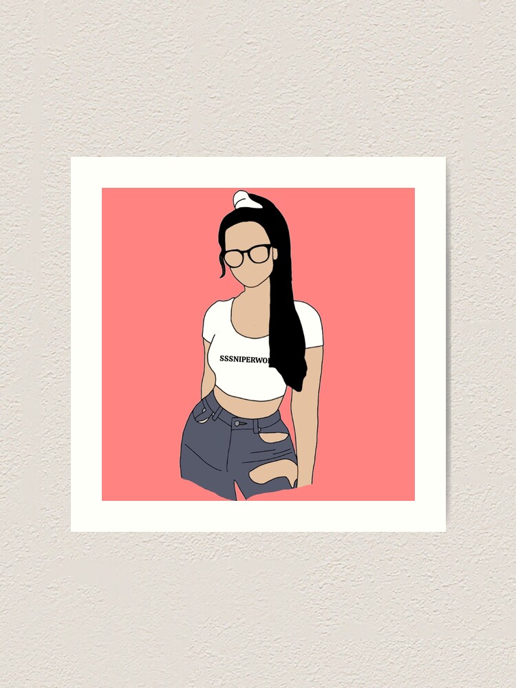 "sssniperwolf fanart" Art Print for Sale by Perlashop1 | Redbubble